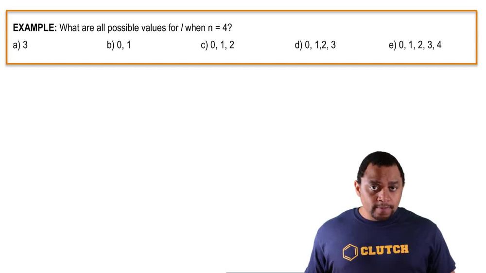 Quantum Numbers: Angular Momentum Quantum Number Example 1 | Pearson+ ...