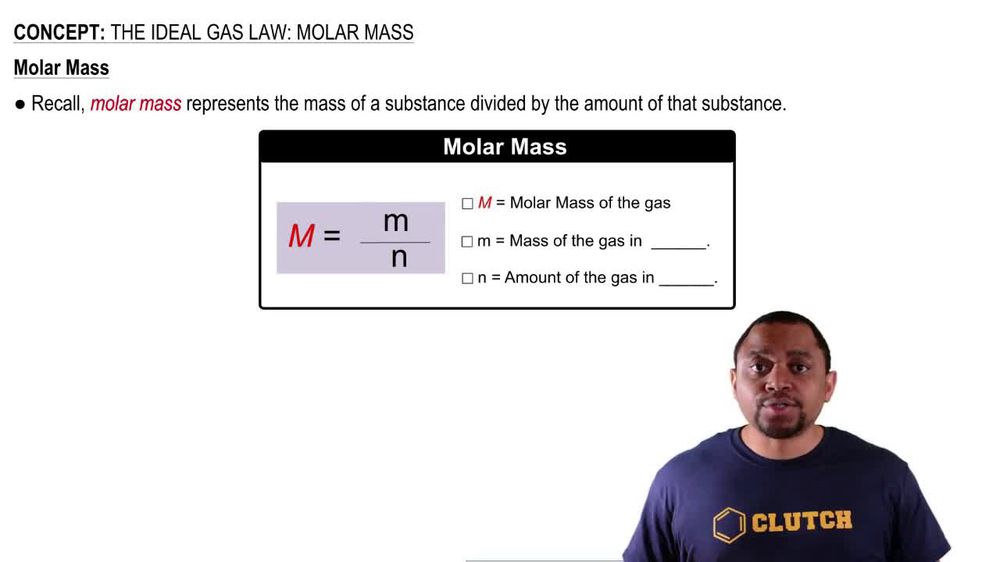 Find molar mass of an unknown gas with ideal gas equation | Pearson+ ...