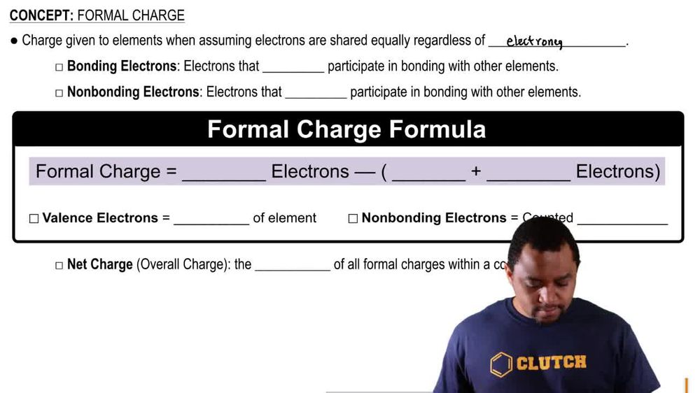 Formal Charge and Lewis Structures | Pearson+ Channels