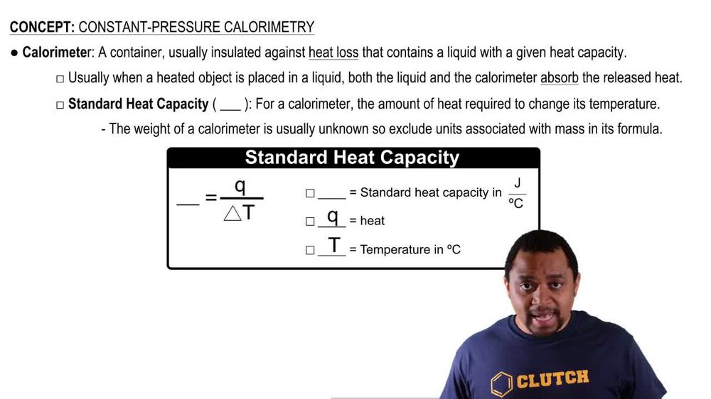 Constant-Pressure Calorimetry | Pearson+ Channels