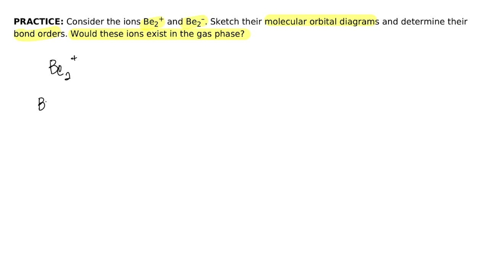 Be2 Molecular Orbital Diagram