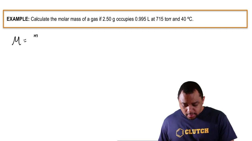 Practice Problem: Molar Mass of a Gas | Pearson+ Channels