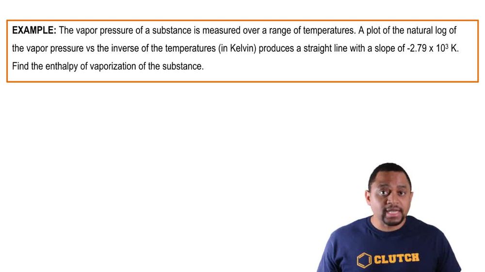 Clausius Clapeyron Equation Examples and Practice Problems | Pearson+ ...