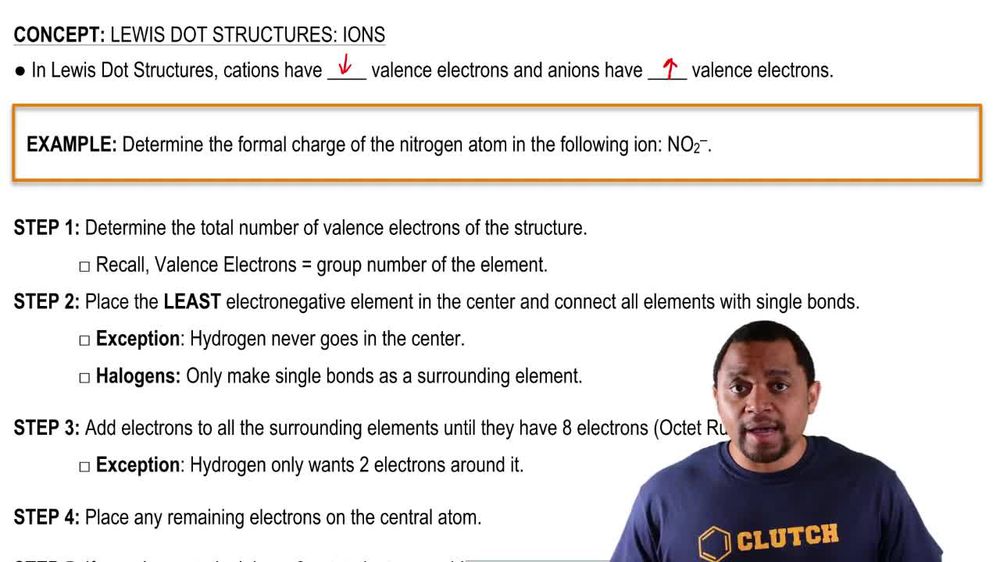 Draw the Lewis Dot Structure for ammonium chloride, NH4Cl. | Pearson+ ...