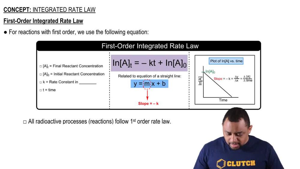 Integrated Rate Law Example 2 | Pearson+ Channels