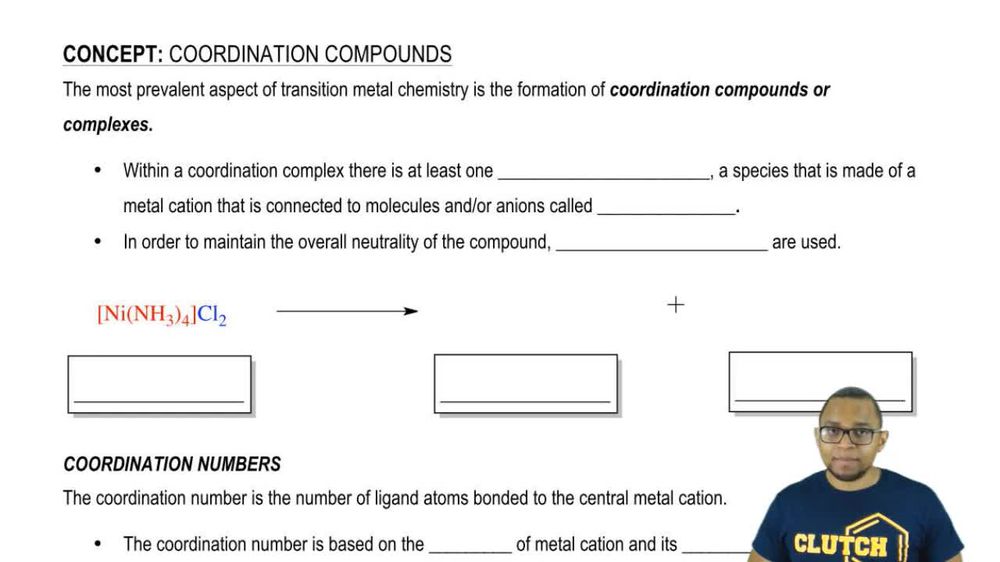 Coordination Compounds and d-Configurations | Pearson+ Channels