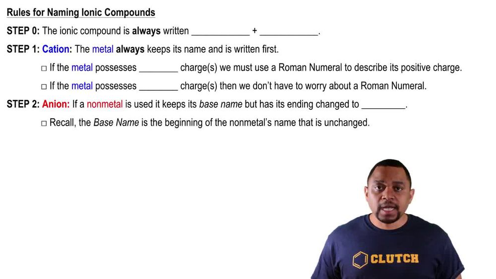 Naming Ionic Compounds Example 1 | Pearson+ Channels