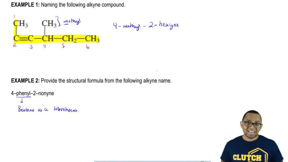 Alkyne nomenclature | Alkenes and Alkynes | Organic chemistry | K ...