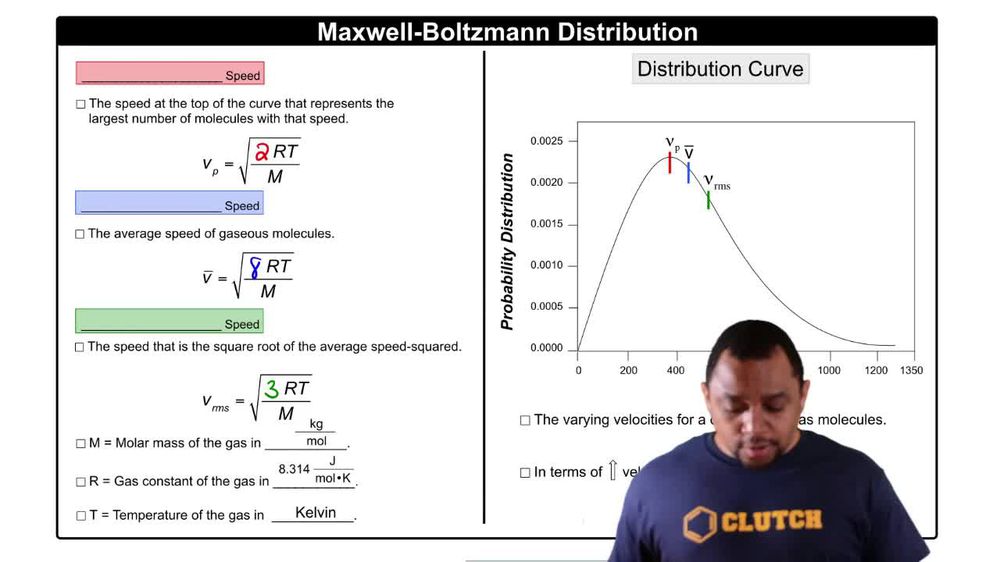Maxwell-Boltzmann Distribution Example 1 | Pearson+ Channels