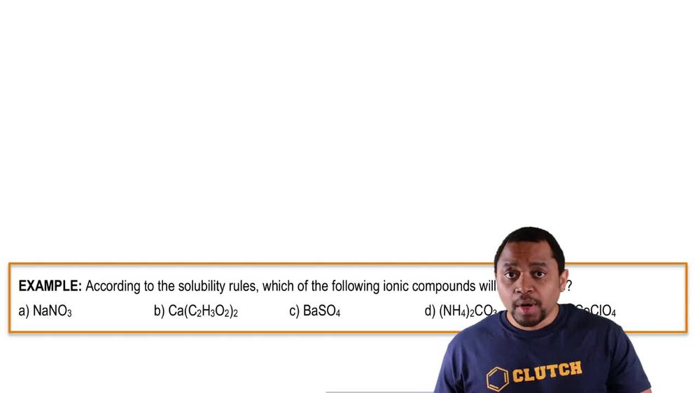 Solubility Rules: Explanation & Practice | Pearson+ Channels