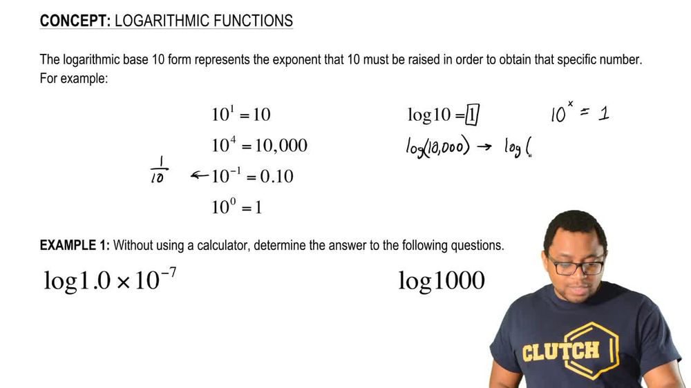 Inverse Logarithmic Functions | Pearson+ Channels