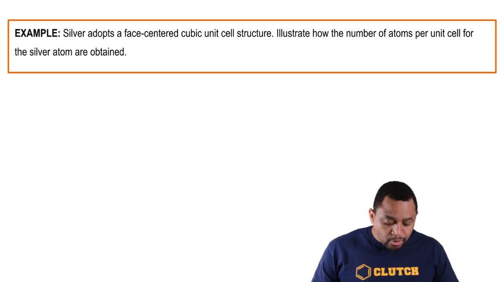 An Element Crystallizes In A Face Centered Cubic Lattice And Has