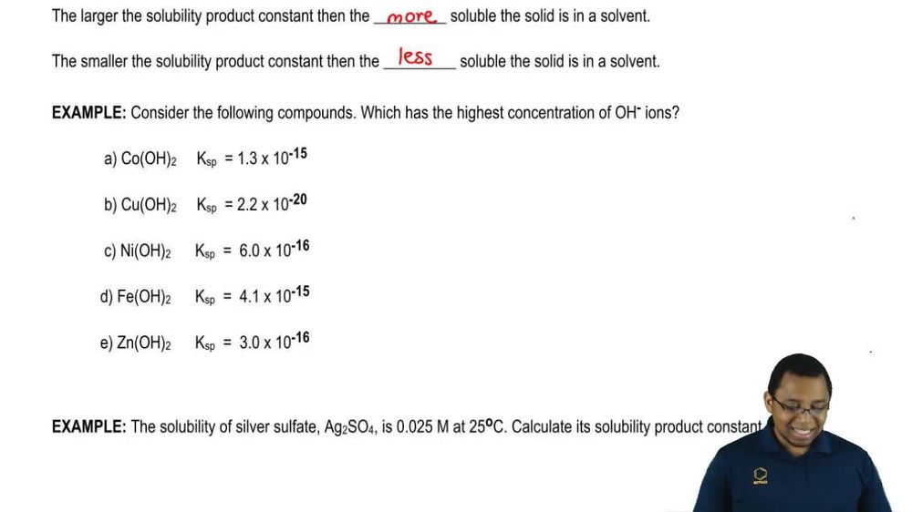 Use the values of Ksp in Appendix C to calculate the molar solubi... | Pearson+ Channels