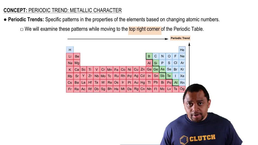 Trends - Electron Affinity and Metallic Character | Pearson+ Channels