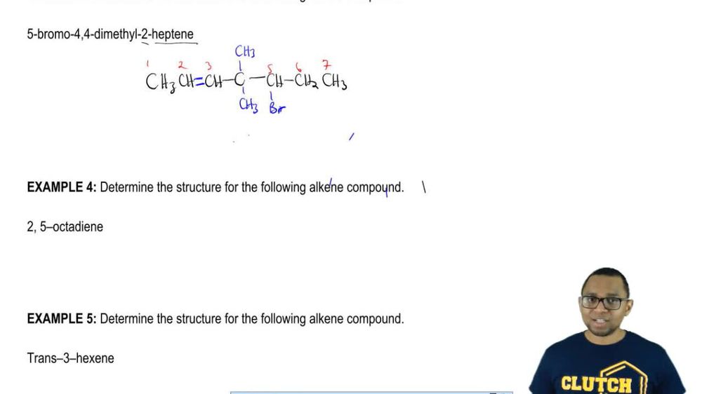 Alkene Nomenclature Example Problems | Pearson+ Channels