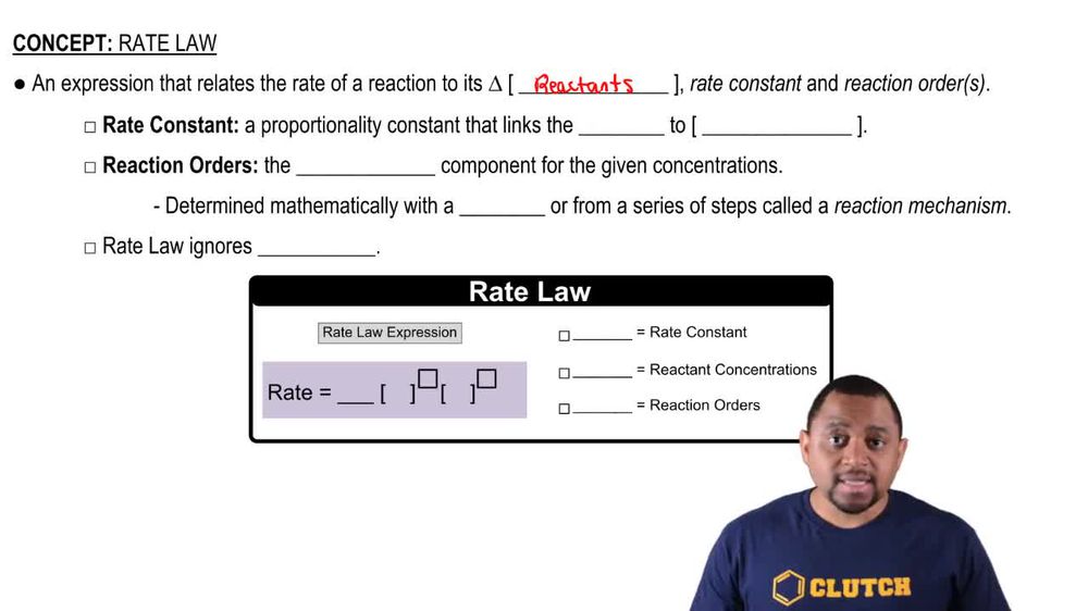 Rate Law Concept 1 | Pearson+ Channels
