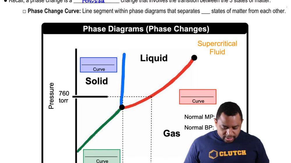 Draw a phase diagram showing how the phase boundaries differ for ...