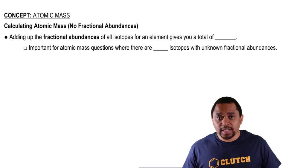 Atomic Mass Example 1 | Pearson+ Channels
