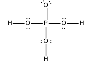 Determine the Lewis Dot Structure for phosophoric acid:H3PO4 | Pearson+ ...