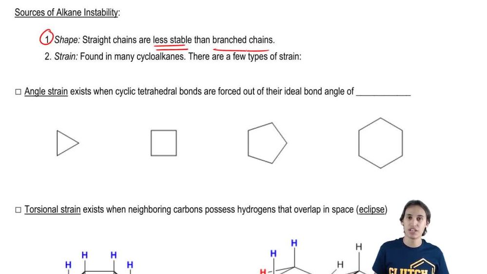 What is angle strain? | Pearson+ Channels