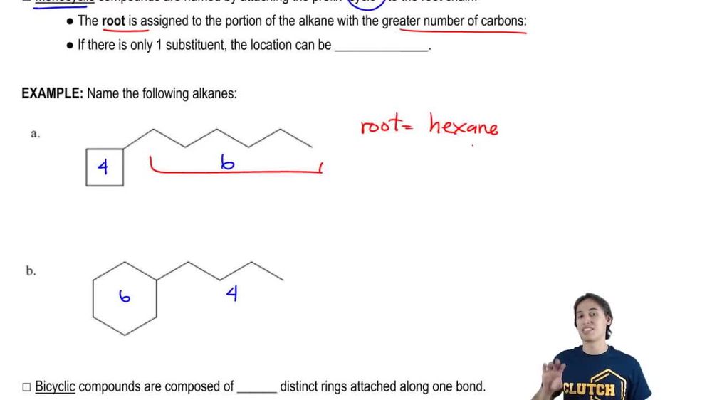 b. Draw and name the six isomeric cyclopentanes of molecular form ...