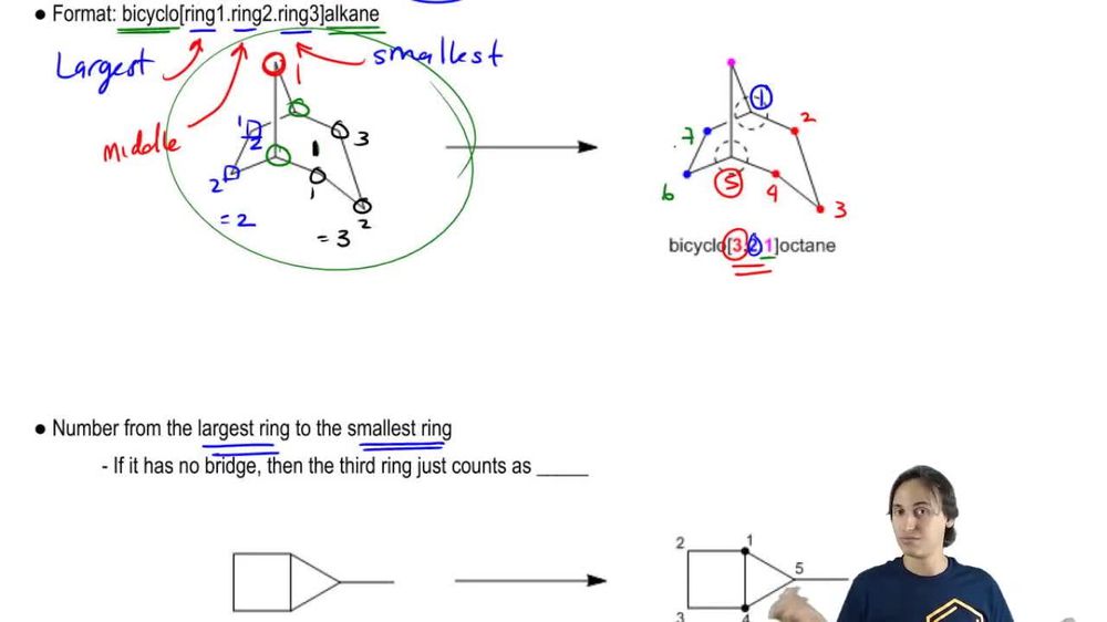 How to name a bridged bicyclic | Pearson+ Channels