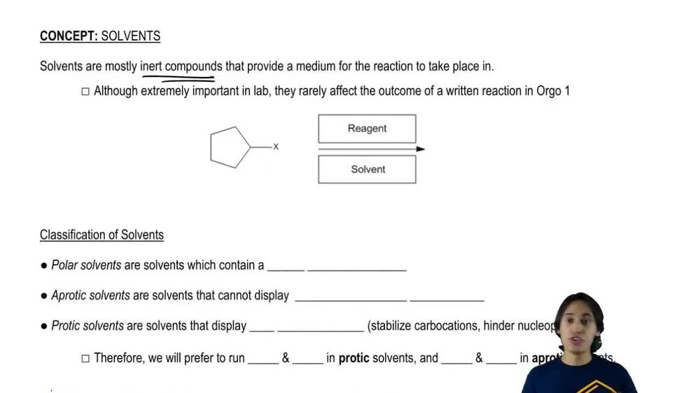General format of reactions and how to interpret solvents. | Pearson+ ...