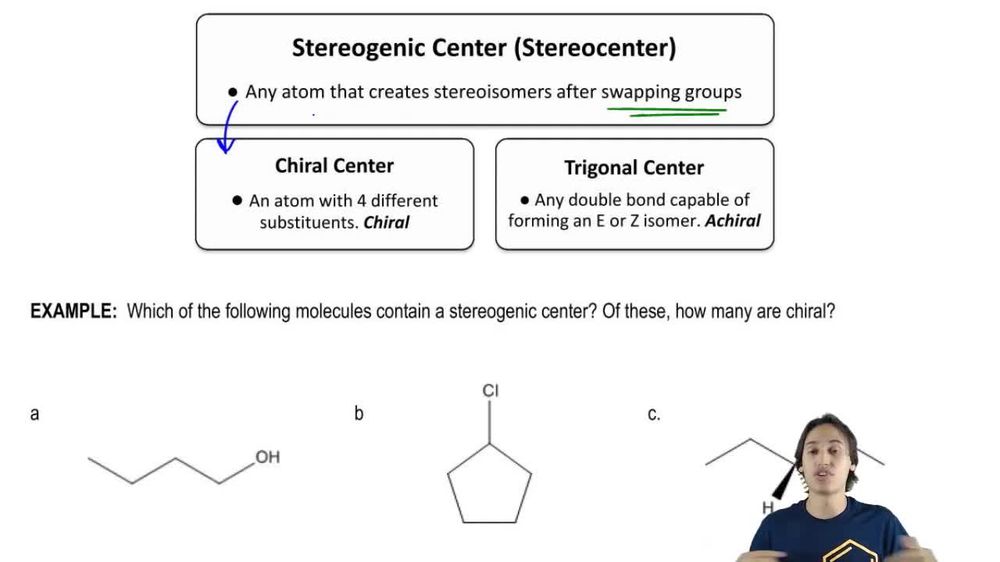 What is a stereocenter? | Pearson+ Channels