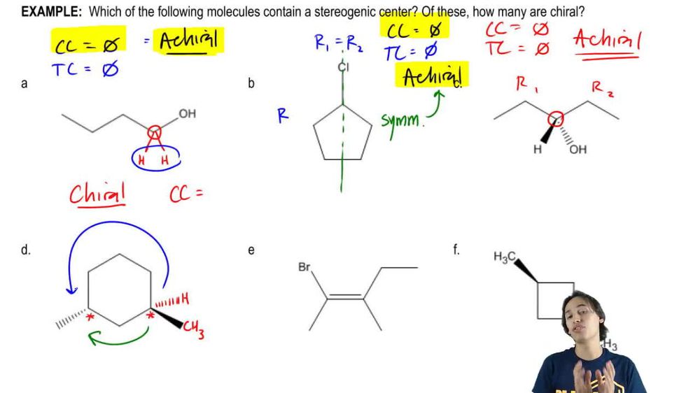 The difference between chiral and trigonal centers. | Pearson+ Channels
