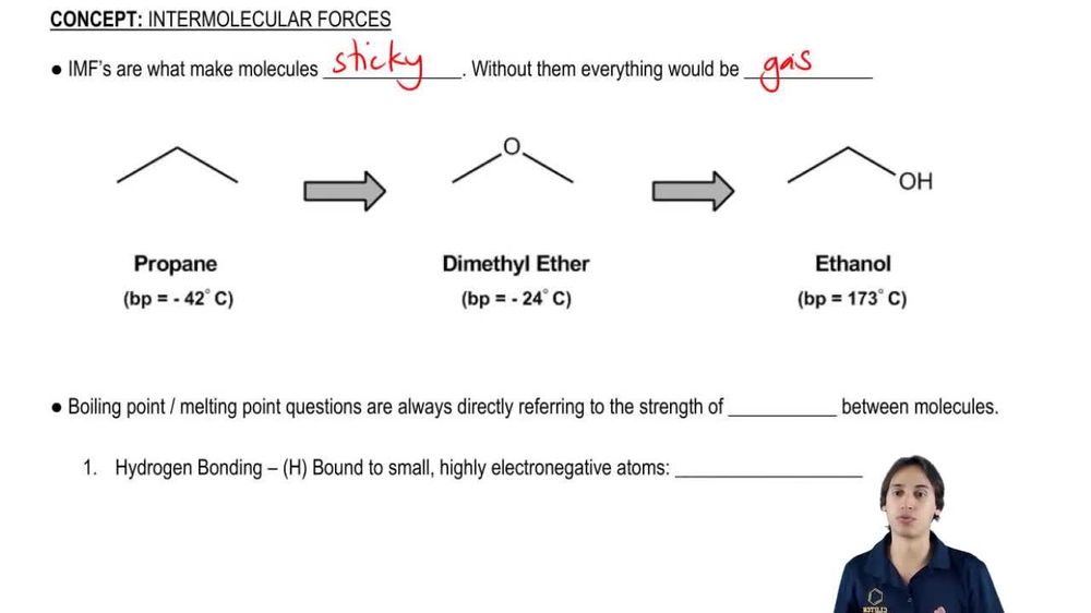 How hydrogen bonding works. | Pearson+ Channels