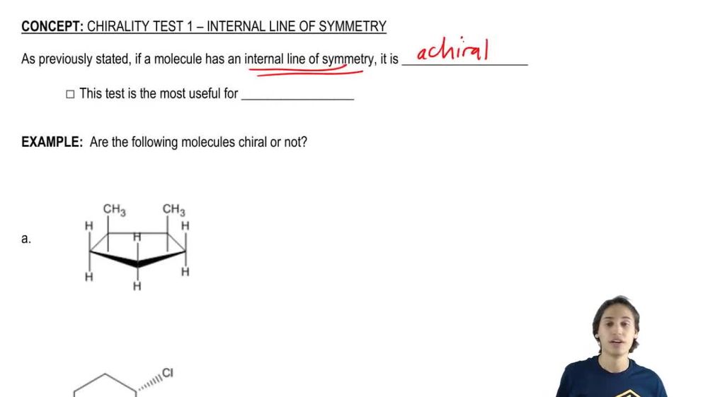 Determining Chirality with Plane of Symmetry | Pearson+ Channels