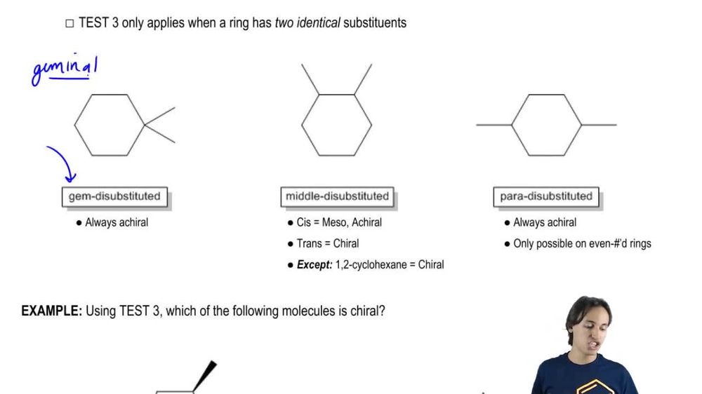 Is the following disubstituted cyclopentane chiral? | Pearson+ Channels