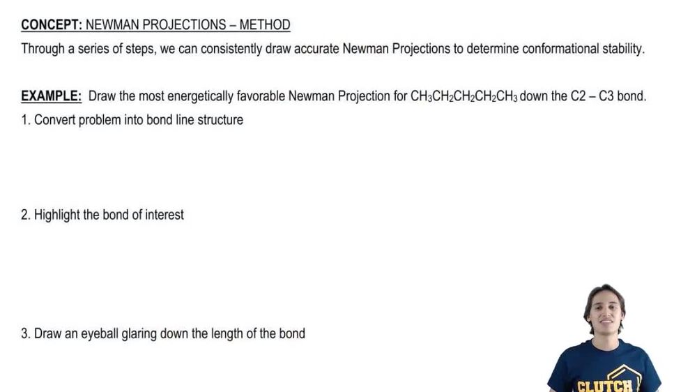 Step 1 to Drawing Newman Projections | Pearson+ Channels