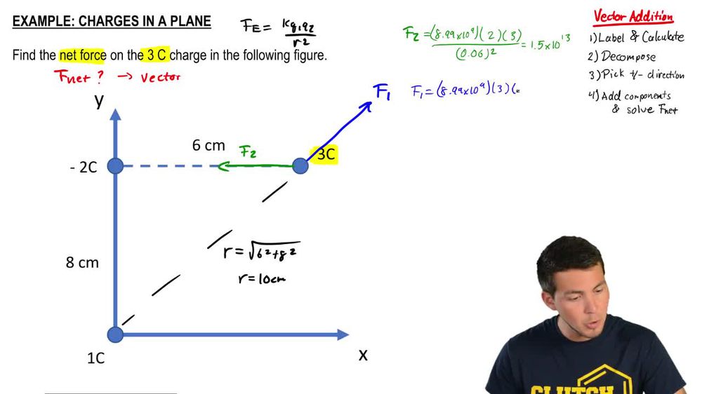 Two small spheres spaced 20.0 cm apart have equal charge. How man ...