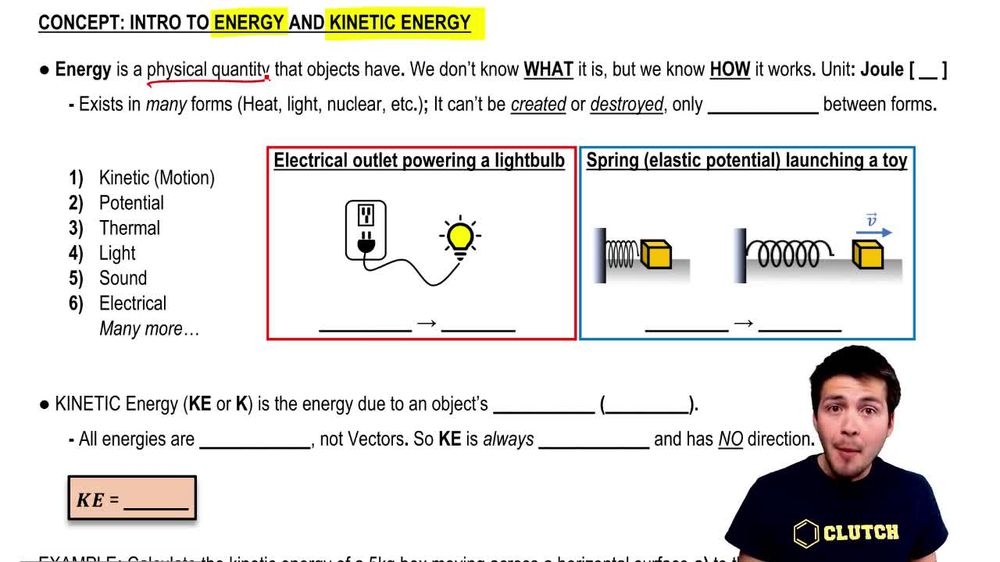 Kinetic Energy: Example Problems | Pearson+ Channels