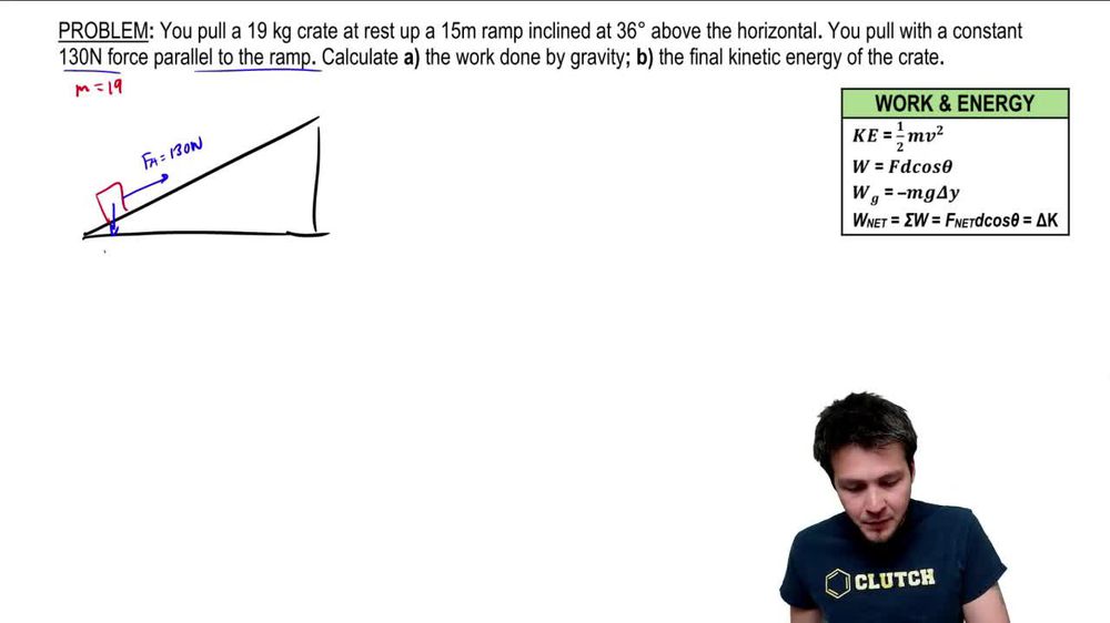 Physics 8 Work, Energy, and Power (6 of 37) Inclined Plane (Fric ...