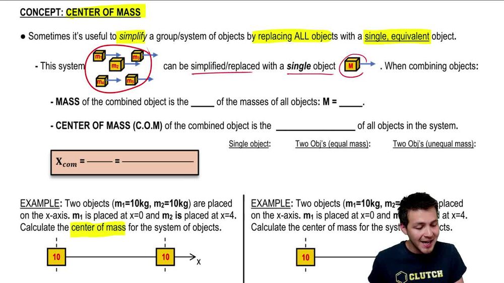 Perfectly elastic collision in center of mass reference frame, on... | Pearson+ Channels