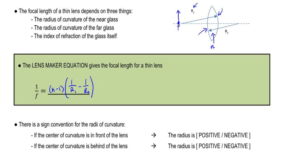 Thin Lens Equation, Optics, Converging Lens & Diverging Lens - Ph ...