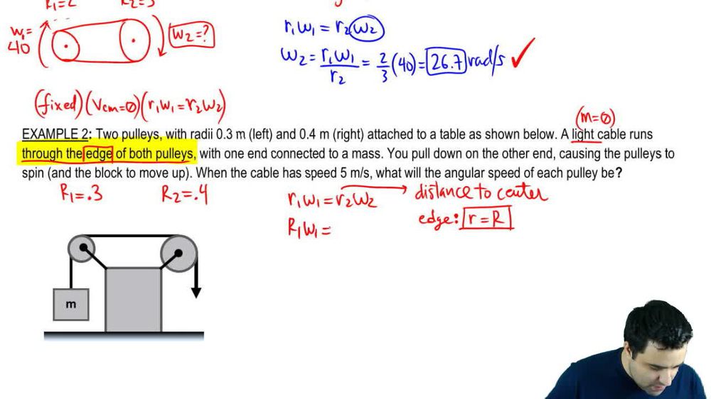 AP Physics 1: Rotation 8: Constant Angular Acceleration: 2 Wheels ...
