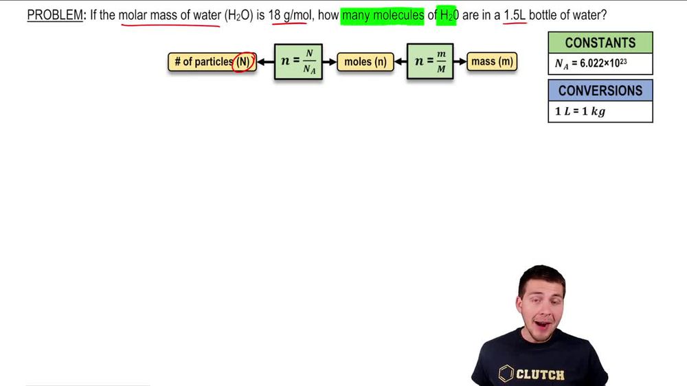 Avogadro's Number, The Mole, Grams, Atoms, Molar Mass Calculation... | Pearson+ Channels