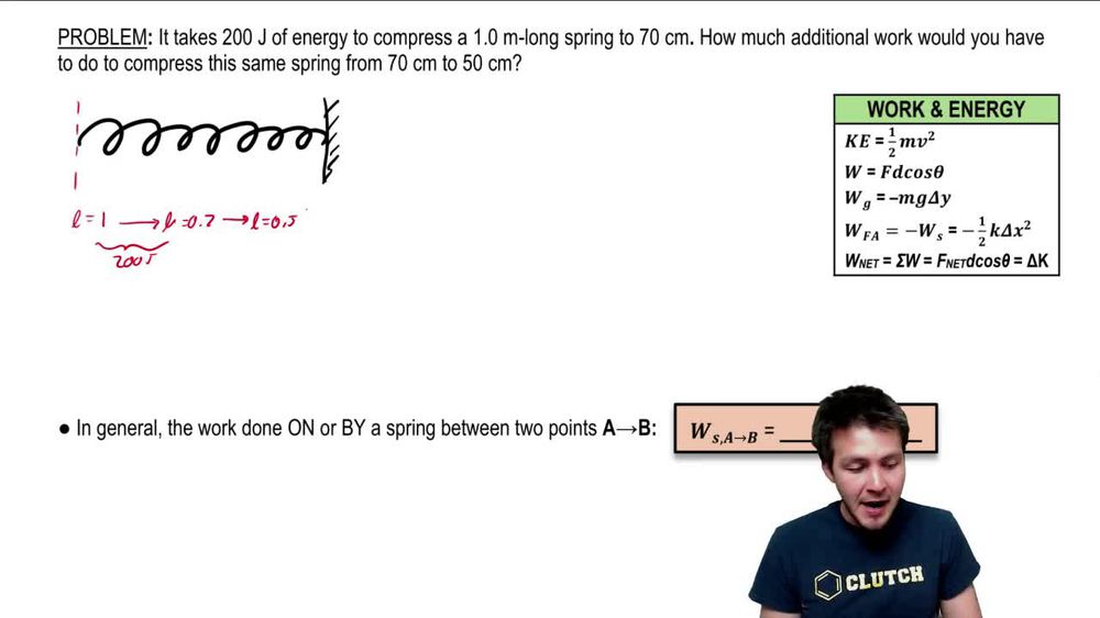 A spring-loaded toy gun shoots a 50⁢g metal ball at 4.0&... | Pearson+ ...