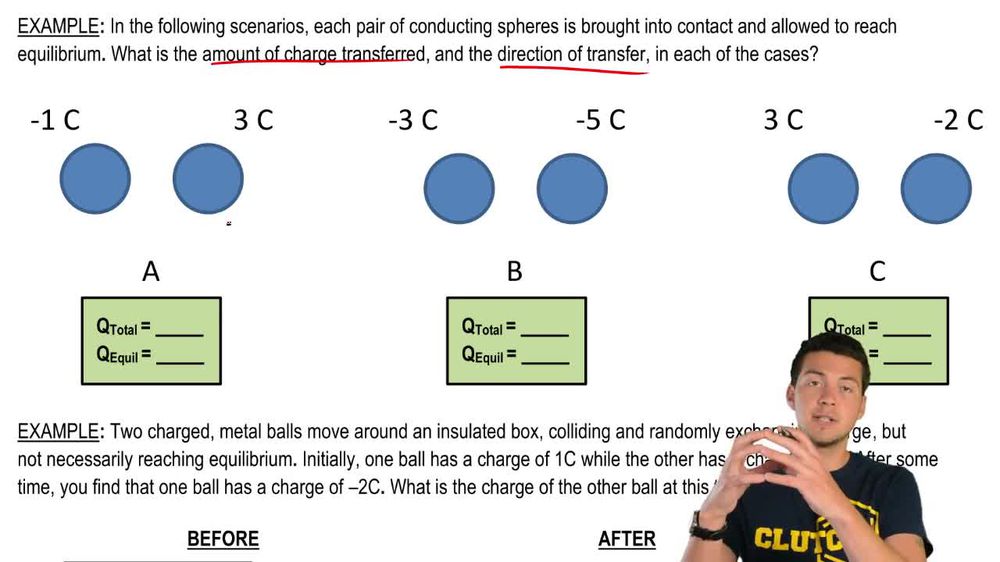 Conservation of Charge Example Problems | Pearson+ Channels