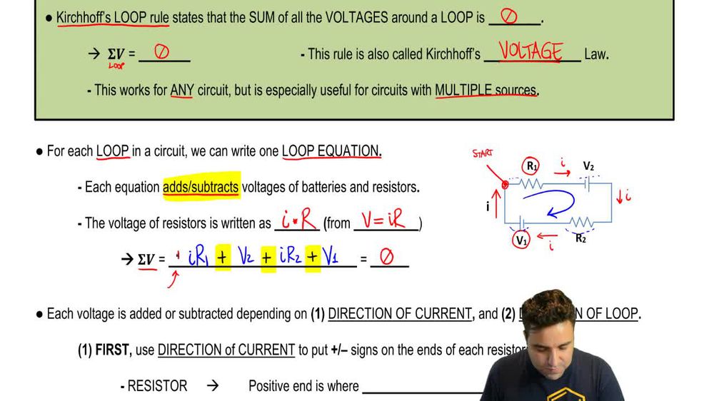 Anderson Video - Kirchoff's Loop Rule | Pearson+ Channels