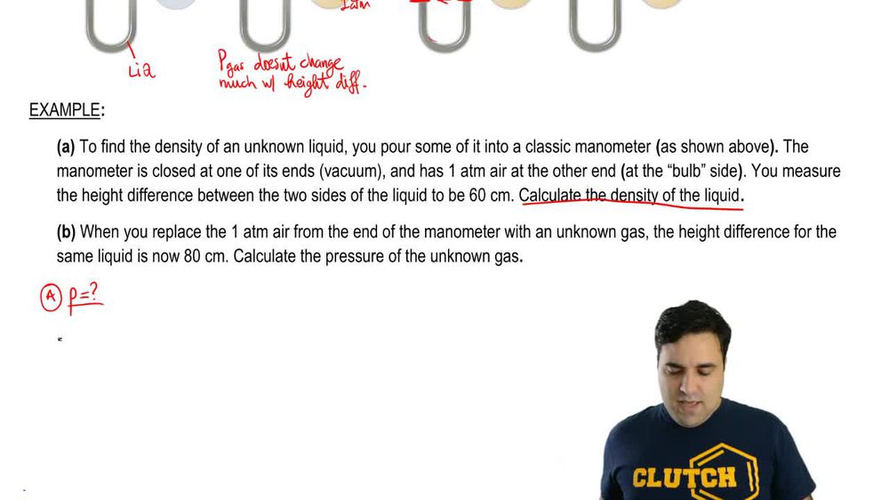 Open Tube Manometer, Basic Introduction, Pressure, Height & Densi ...